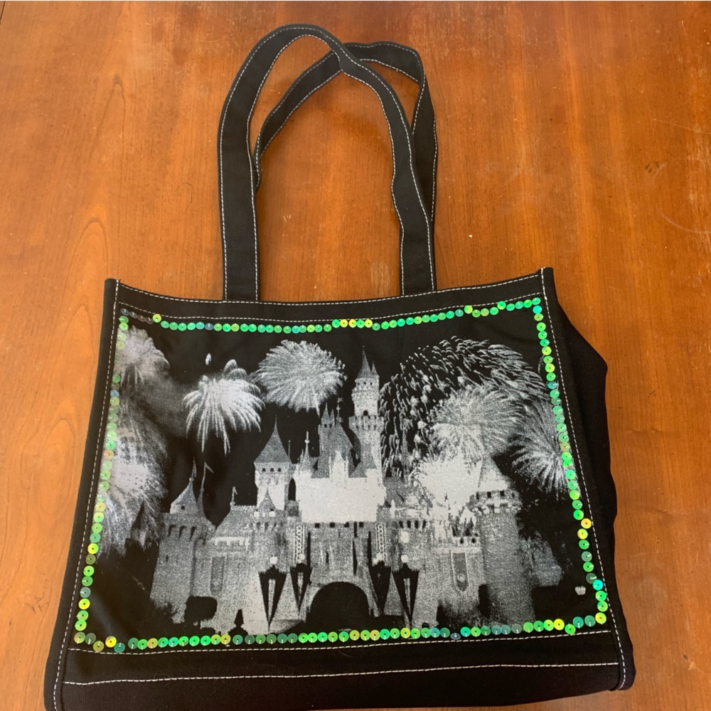 Disneyland Resort Magic Castle Black Cotton Tote Bag … - Gem